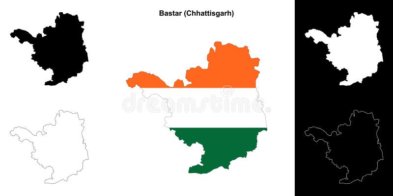 Bastar outline map stock vector. Illustration of design - 368825382