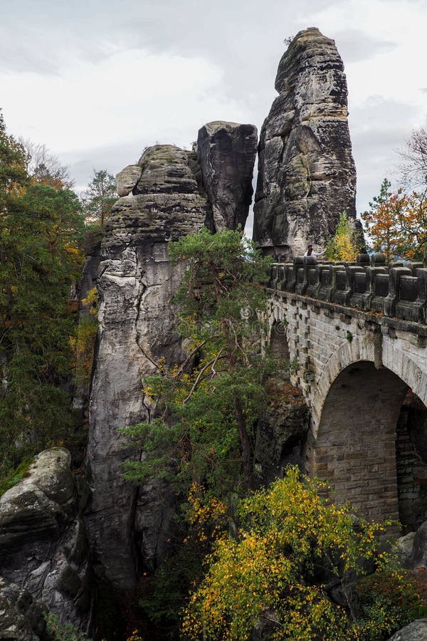 Bastei Bridge stock image. Image of bridge, germany - 166123511