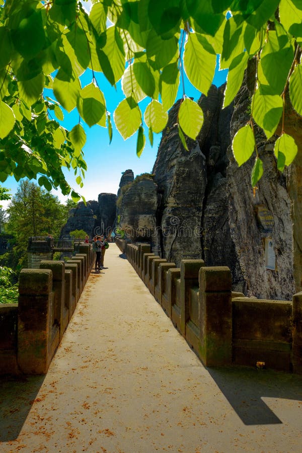 Bastei Bridge in Saxon Switzerland. National Park Saxon Switzerland ...