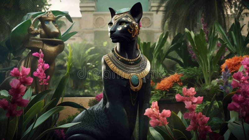 Bastet the Egyptian Goddess of Protection and Healing Stock Image ...