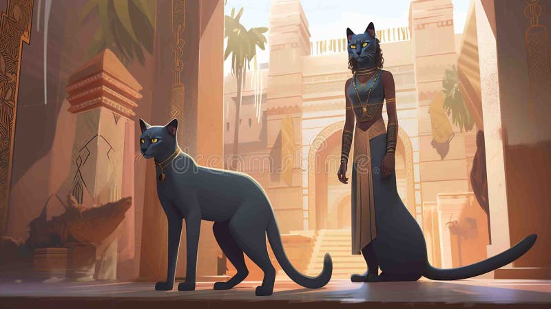 Bastet the Egyptian Goddess of Protection and Healing Stock ...