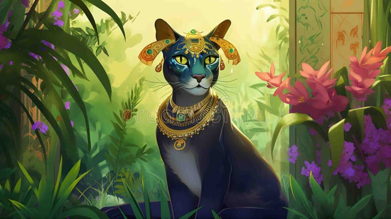 Bastet the Egyptian Goddess of Protection and Healing Stock ...