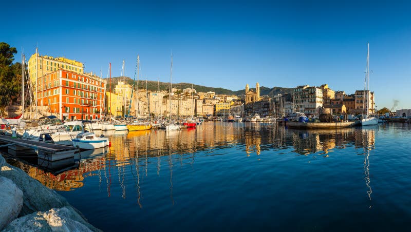 Bastia port in Corsica stock image. Image of france - 114697449