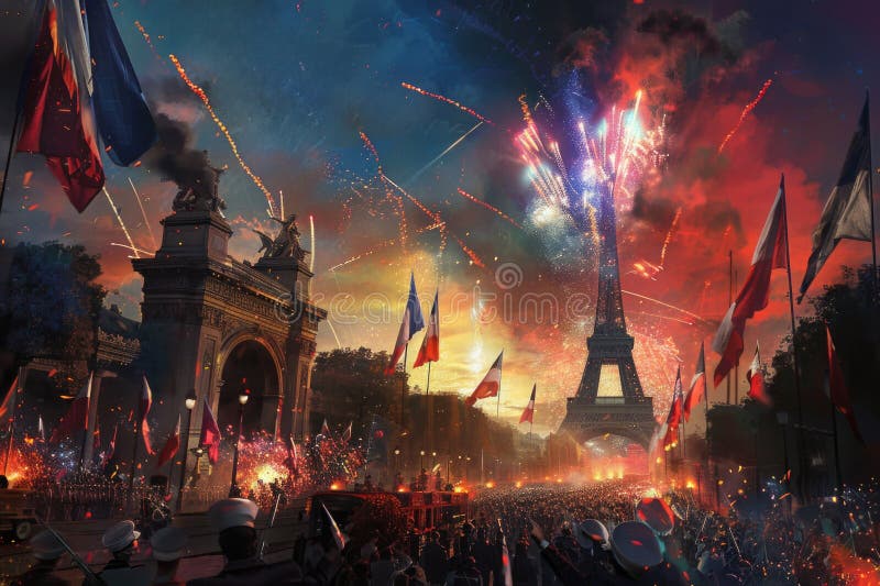 Bastille Day Celebrations in Paris with a Military Parade and Fireworks ...