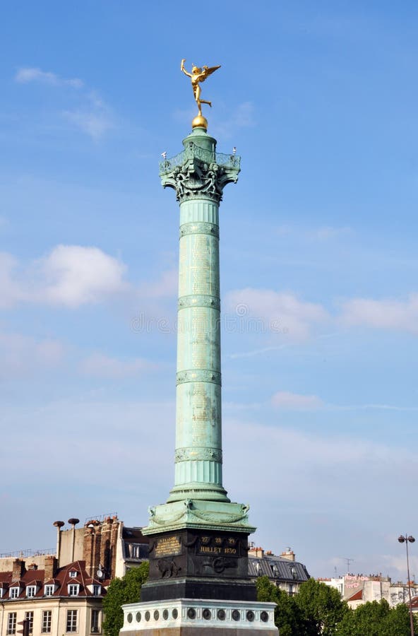 Bastille-Denkmal, Paris Frankreich Stockfoto - Bild von paris ...