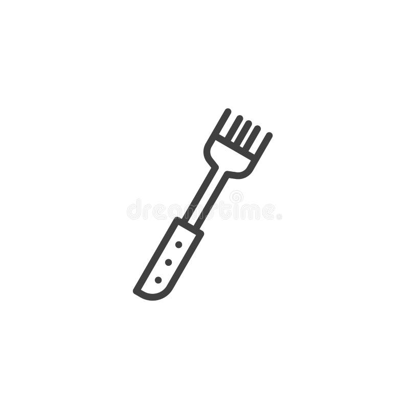 Basting brush line icon stock vector. Illustration of pixel - 213955246