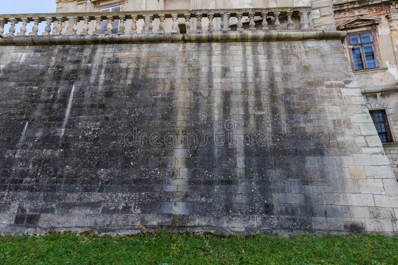 Wall Bastion Clad Stone Blocks Balustrade Atop Stock Photos - Free ...