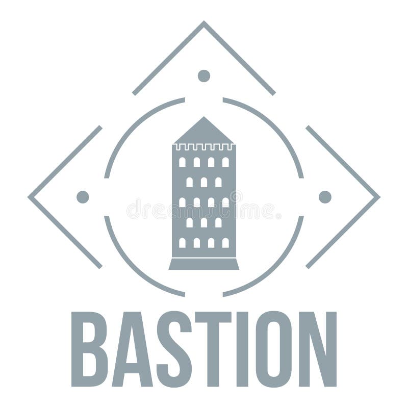 Bastion Logo, Simple Gray Style Stock Vector - Illustration of heraldry ...