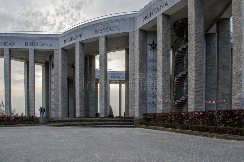 Bastogne WWII Memorial stock photo. Image of facade, monument - 48757172