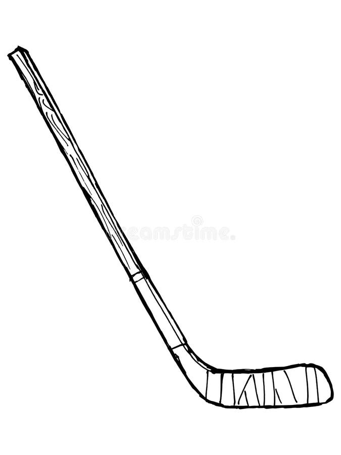 Bastone di hockey illustrazione vettoriale. Illustrazione di ...