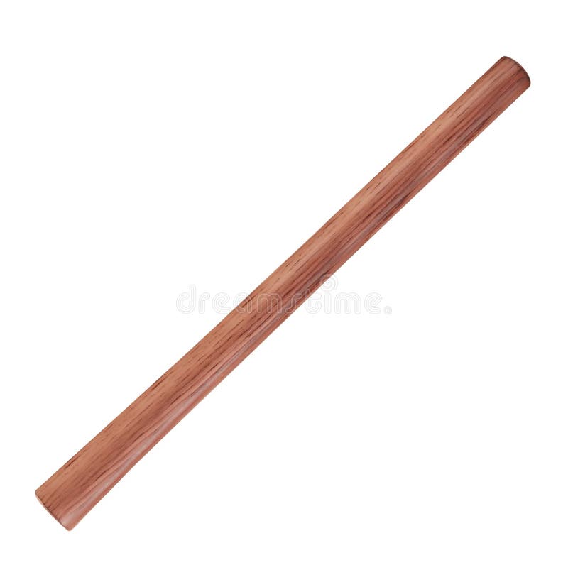 Bastone Di Legno Isolato Su Bianco Fotografia Stock - Immagine di ...