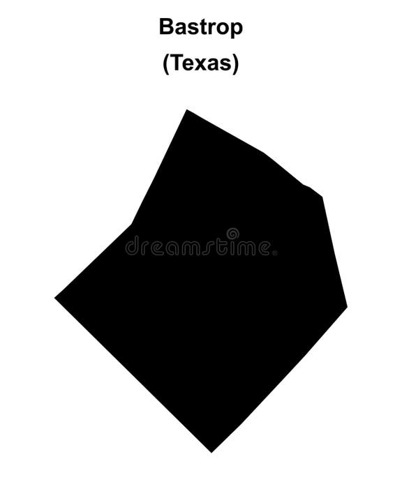Bastrop outline map stock illustration. Illustration of counties ...