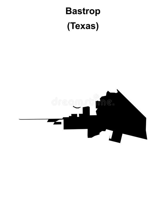 Bastrop outline map stock vector. Illustration of vector - 357642320