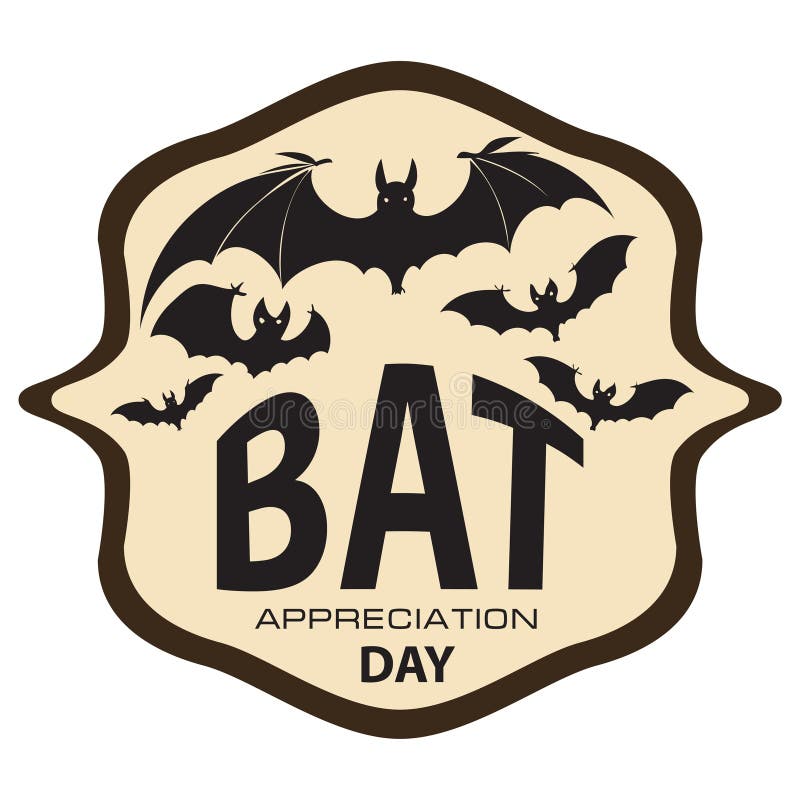 Bat Appreciation Day stock vector. Illustration of flier - 375512372