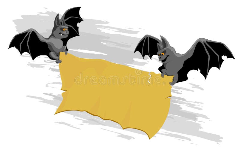 Bat banner stock vector. Illustration of frame, friends - 11045309