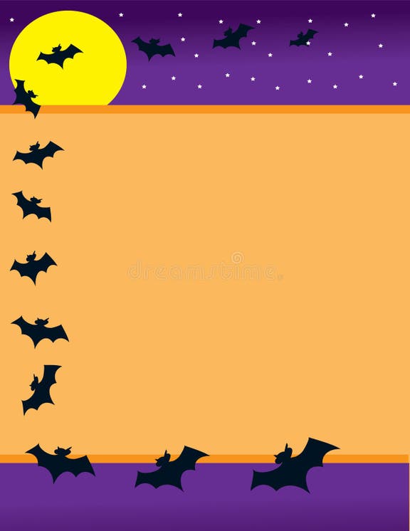 Bat Silhouette Border Stock Illustrations – 3,373 Bat Silhouette Border ...