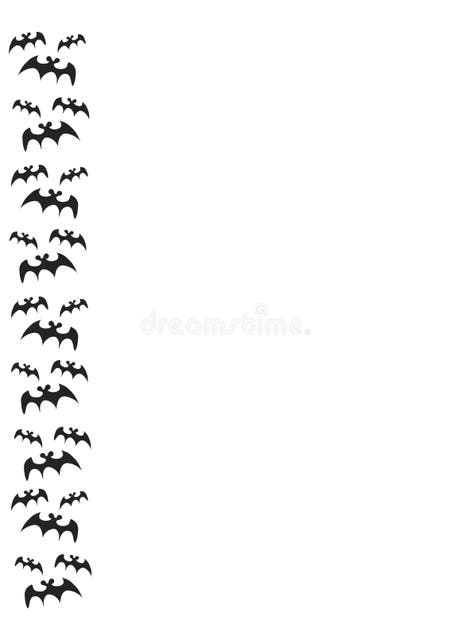 Bat border on white stock illustration. Illustration of creepy - 2921167