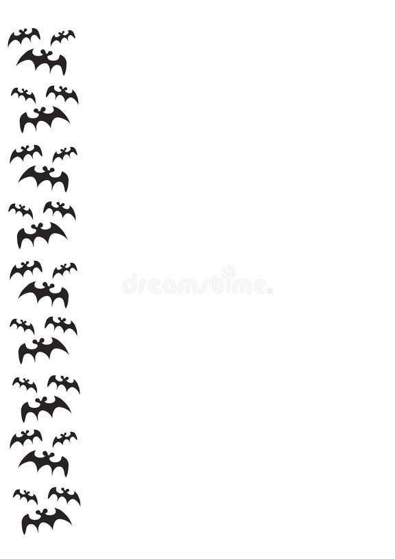 Bat border on white stock illustration. Illustration of creepy - 2921167