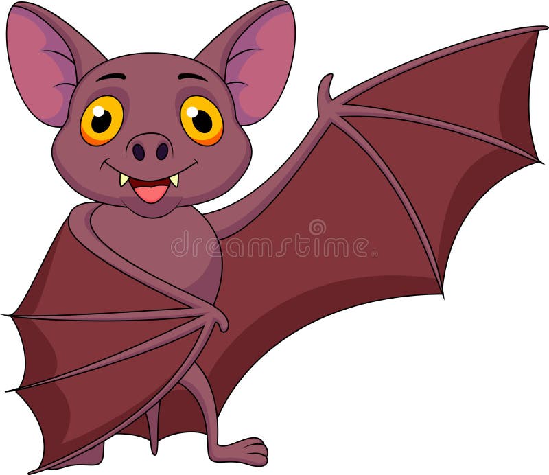 Bat cartoon waving stock vector. Illustration of purple - 30903656