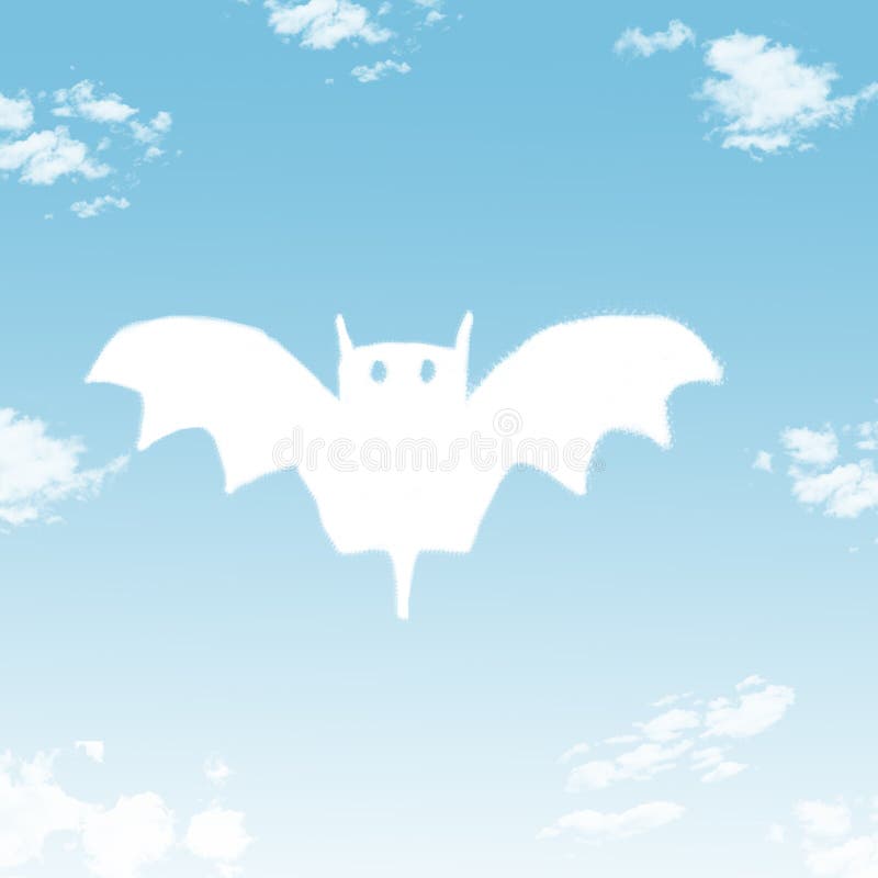 Bat Cloud Shape , Concept of Halloween Stock Illustration ...