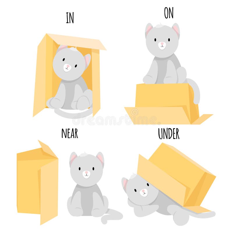 Cat Prepositions Stock Illustrations – 46 Cat Prepositions Stock ...