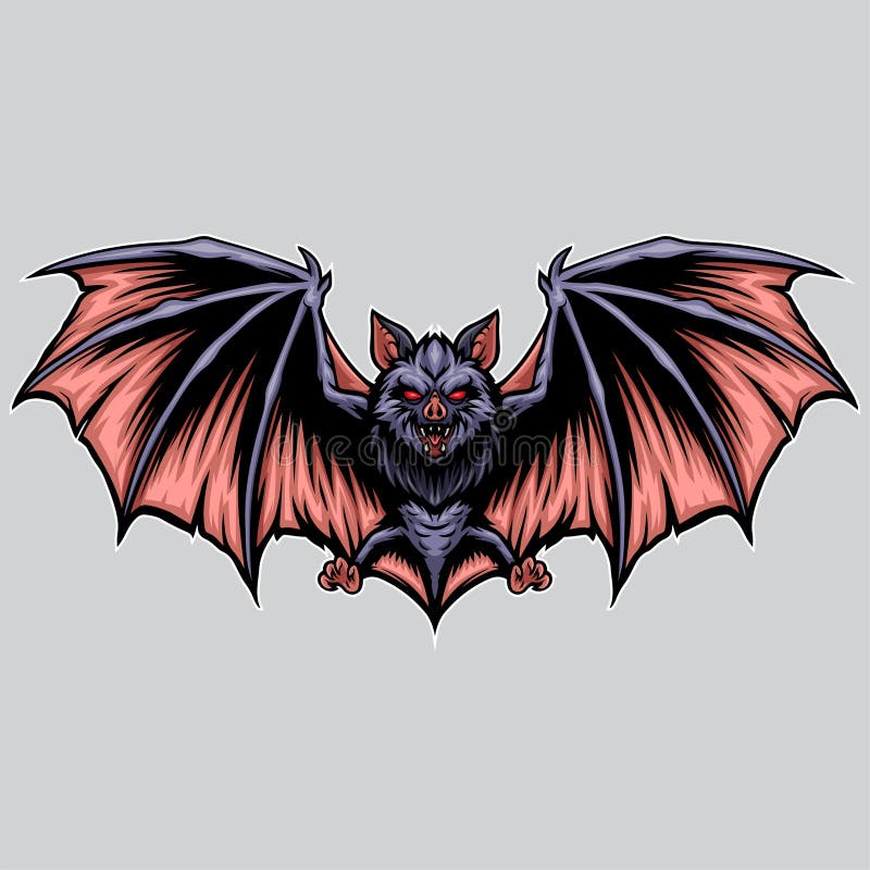 The Bat Esport Mascot Logo Design Stock Vector - Illustration of logo ...