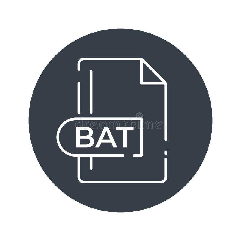 BAT File Format Icon. Batch File Format Extension Filled Icon Stock ... BAT File Format Icon. Batch File Format Extension Filled Icon Stock ...