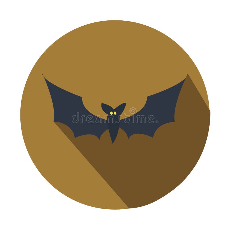 Bat flat icon stock illustration. Illustration of element - 77696864