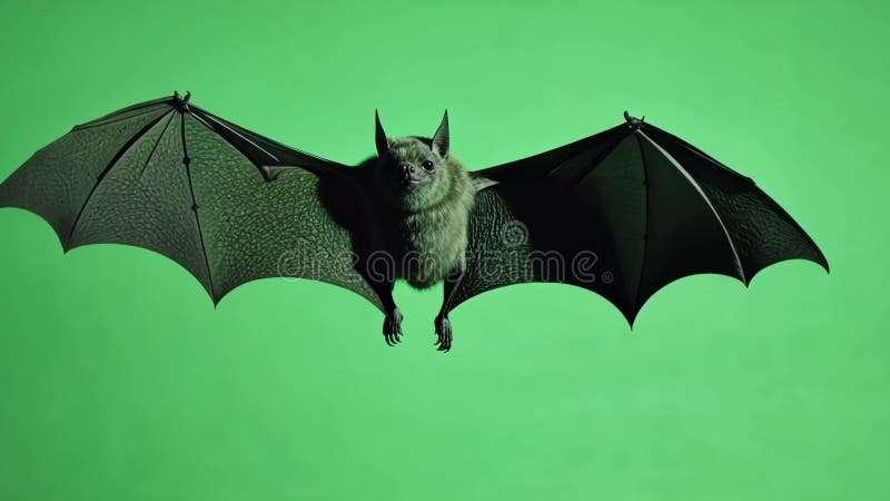 Bat Flying on Green Screen stock footage. Video of animation - 198590986