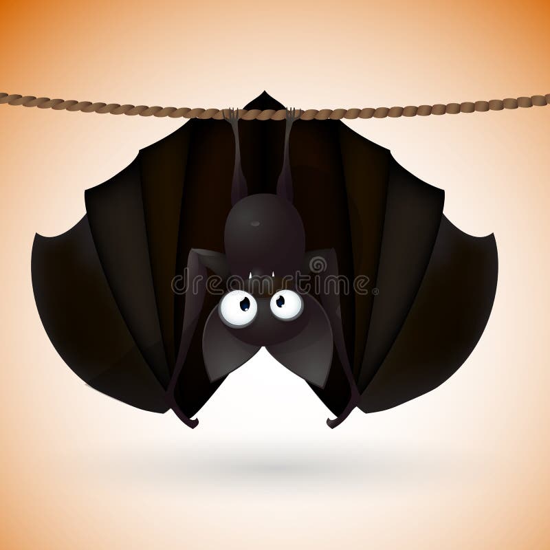 Bat funny stock vector. Illustration of friendly, cartoon - 45178658