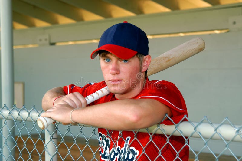Bat in Hand and Ready To Play Stock Photo - Image of scoreboard, blue ...