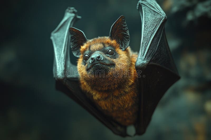 Bat Hanging Upside Down in Cave Stock Illustration - Illustration of ...