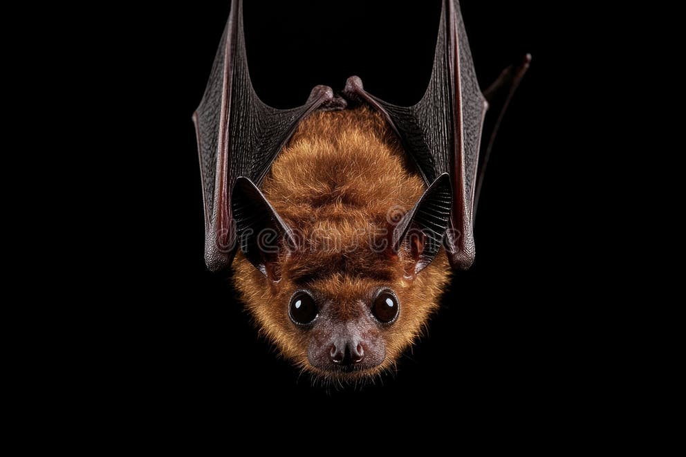 Bat Hanging from Tree Branch Stock Image - Image of tree, animals ...