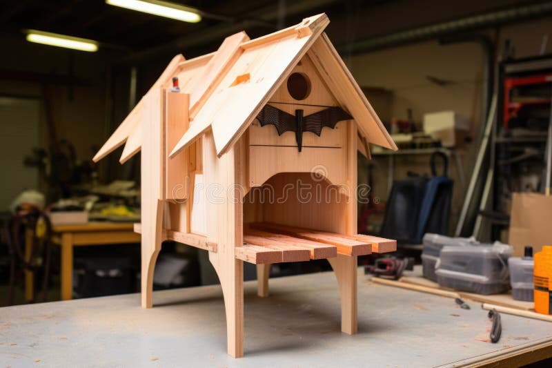 Bat House Partially Assembled, Showing Interior Stock Illustration ...