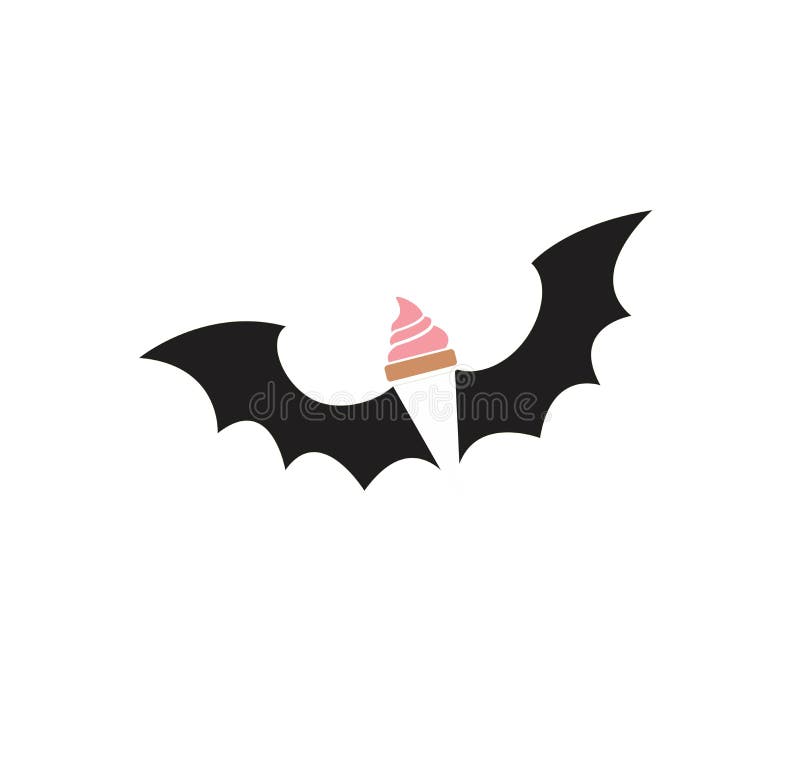 Bat Ice Cream Logo Design Vector Stock Vector - Illustration of vector ...