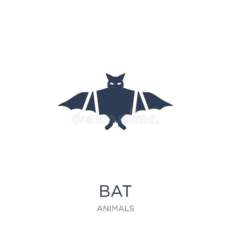 Bat Icon. Trendy Flat Vector Bat Icon on White Background from a Stock ...