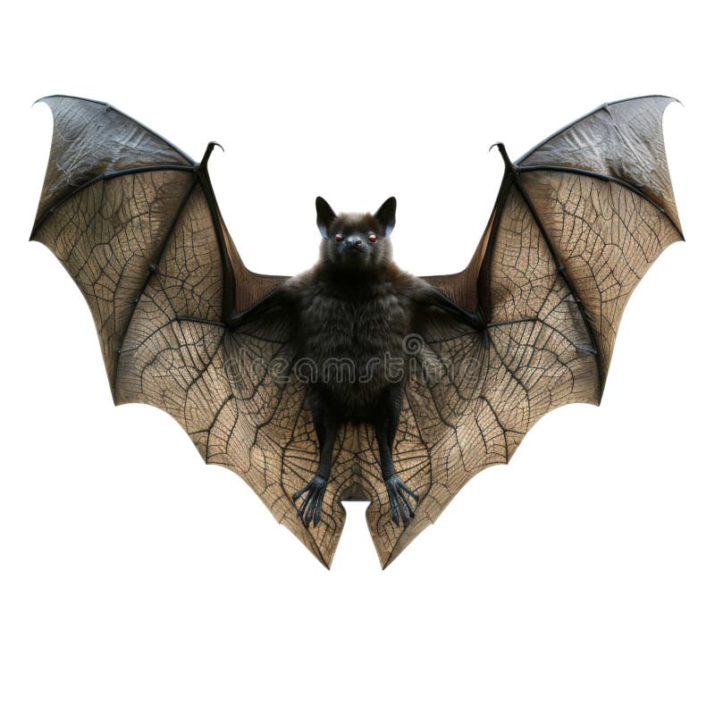 A Bat with Its Wings Spread Out, Looking Directly at the Camera Stock ...