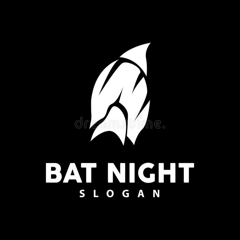Bat Logo, Hanging Bat Animal Vector, Hallowen Night Animal Icon Design ...