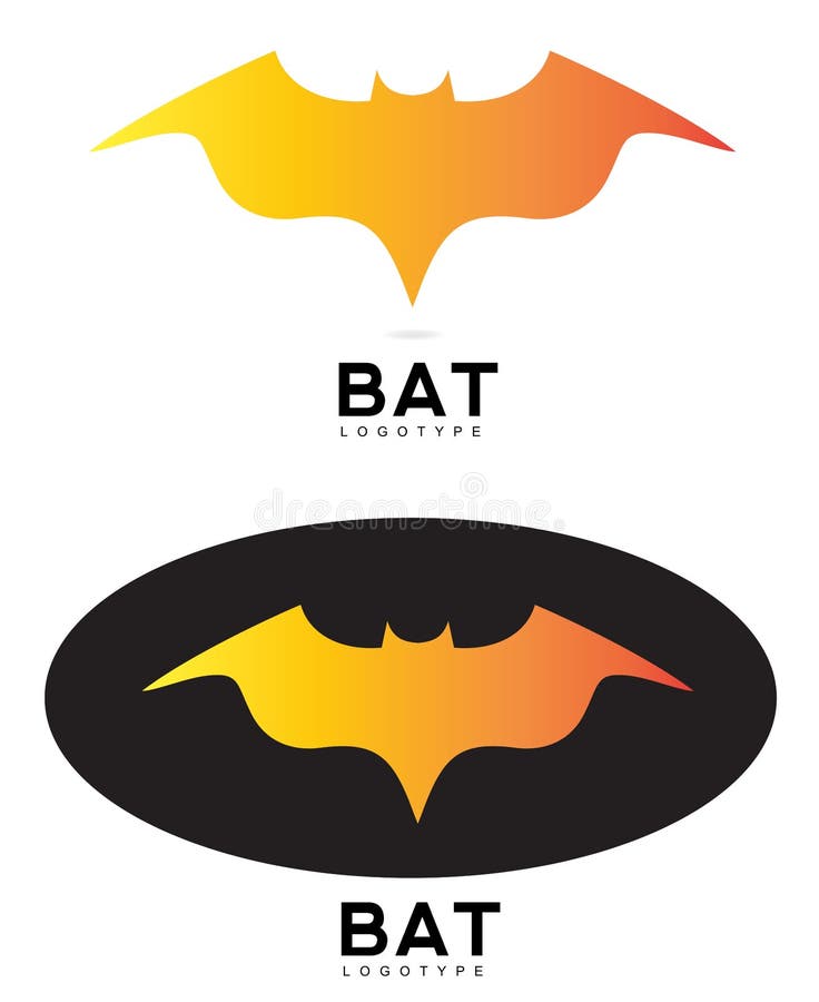 Bat logo stock illustration. Illustration of orange, company - 43208062
