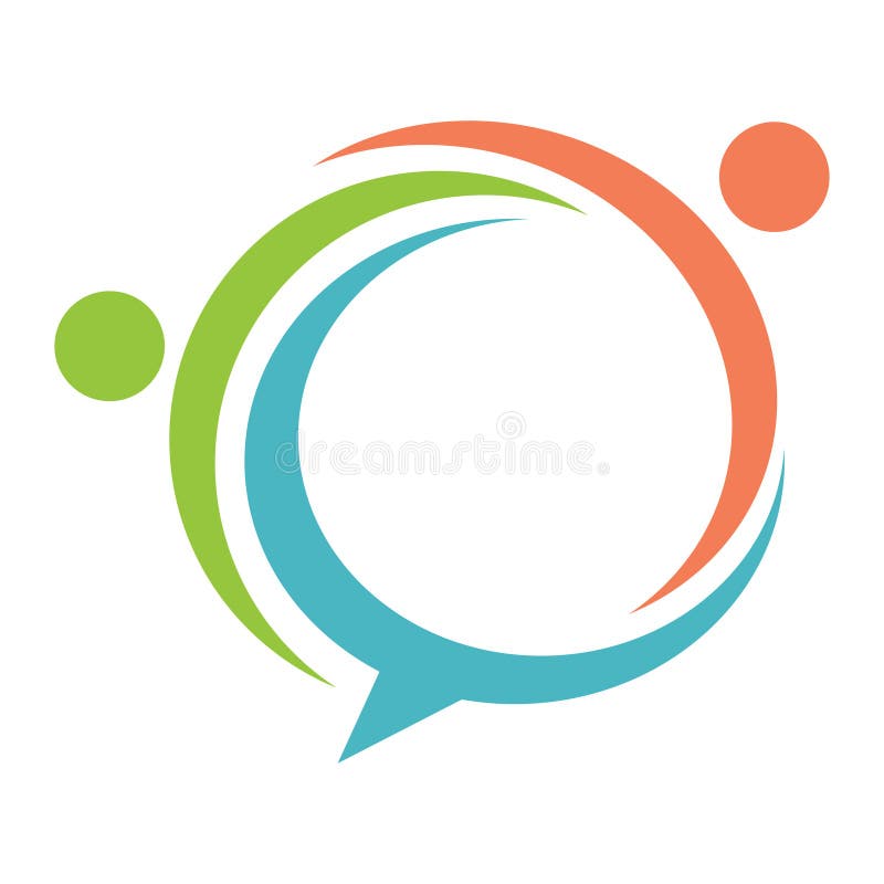 Group Chat Logo Icon Template 2 Stock Illustration - Illustration of ...