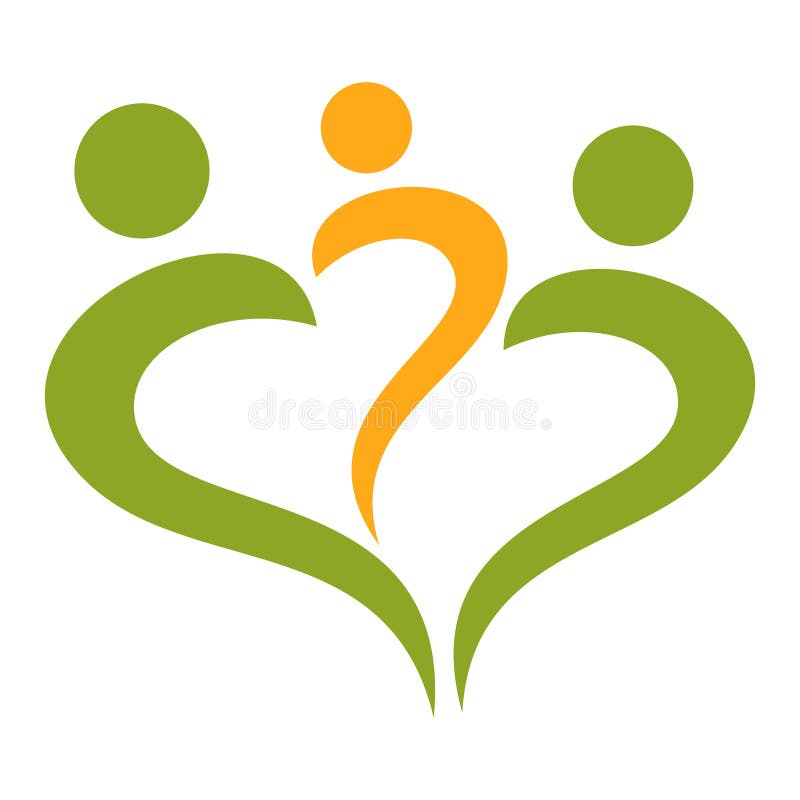 People Community Heart Logo Template 2 Stock Vector - Illustration of ...