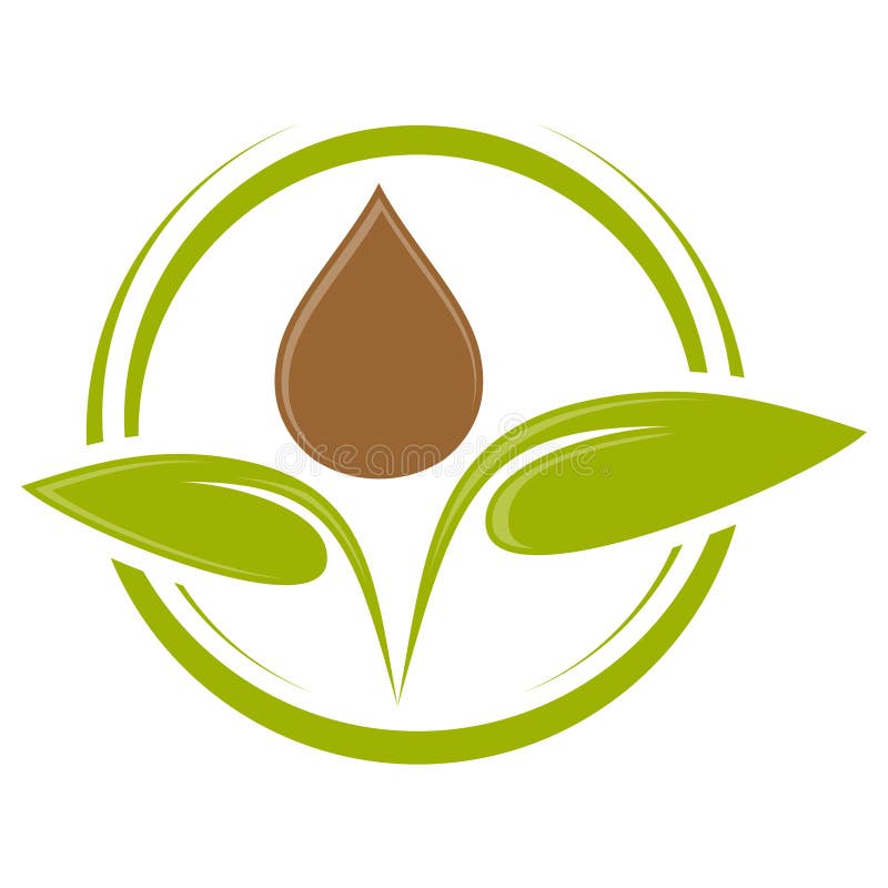 Natural Essential Oil Logo Concept 2 Stock Vector - Illustration of ...