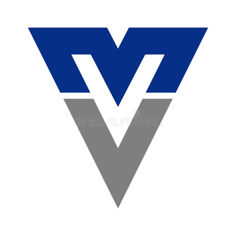 V MV Letter Logo Template 2 Stock Vector - Illustration of simple, font ...