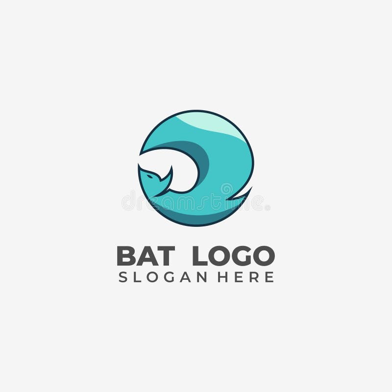 Bat Logo Made from Circles with Elegant Modern Design Stock Vector ...