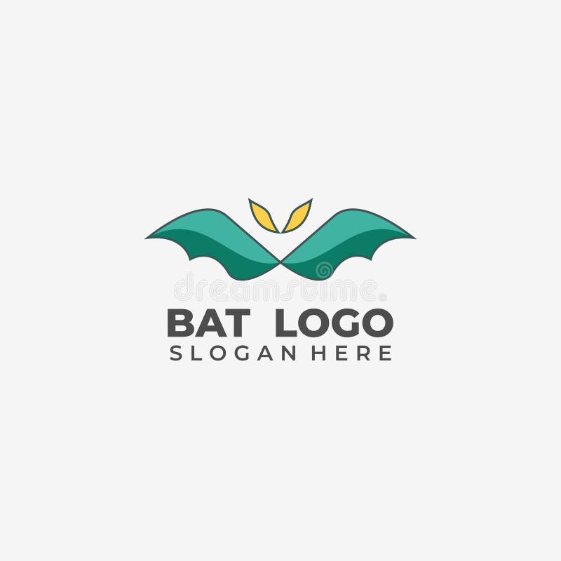 Bat Logo with Sharp and Modern Wing Shape Stock Vector - Illustration ...