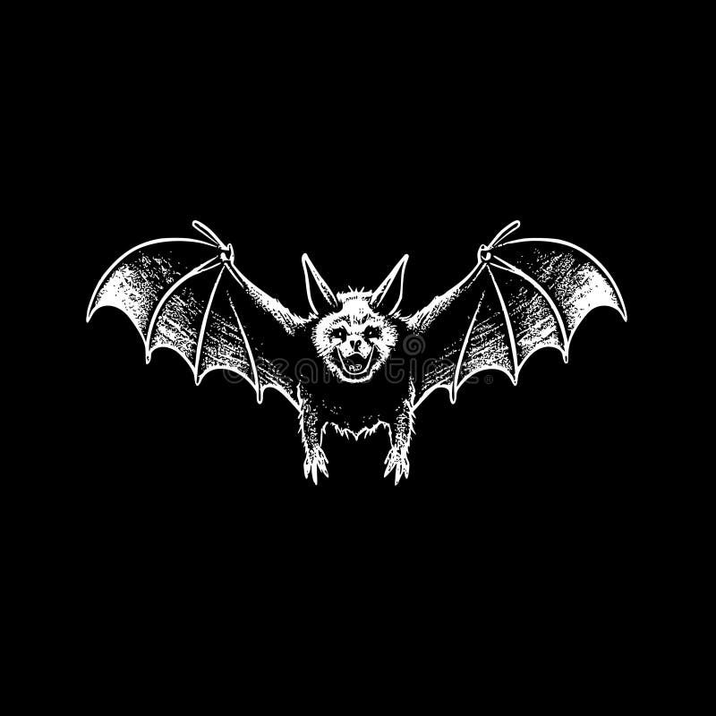 Bat - Minimalist and Flat Logo - Vector Illustration Stock Illustration ...