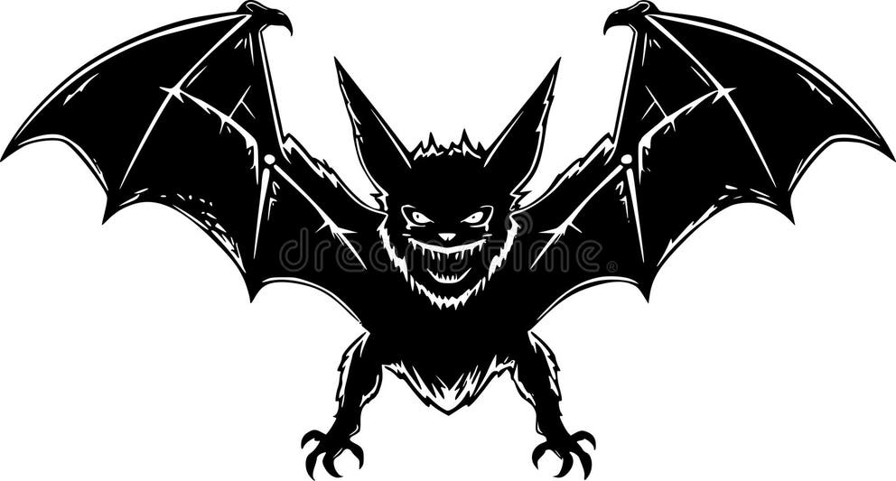 Bat - Minimalist and Flat Logo - Vector Illustration Stock Vector ...