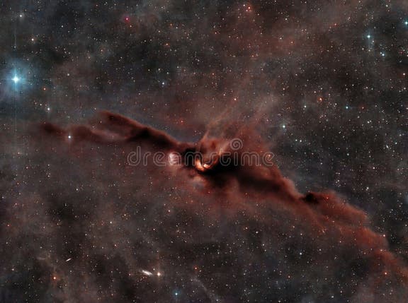 Bat Nebula LDN 43 on Dark Space Stock Illustration - Illustration of ...