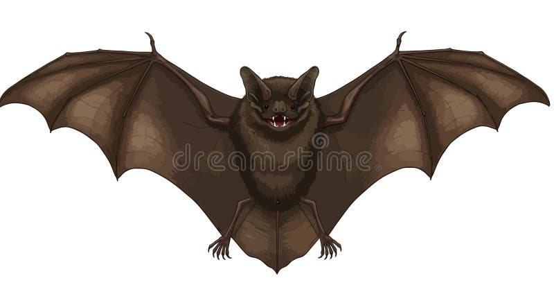 Bat Scientific Illustration. Stock Illustration - Illustration of ...