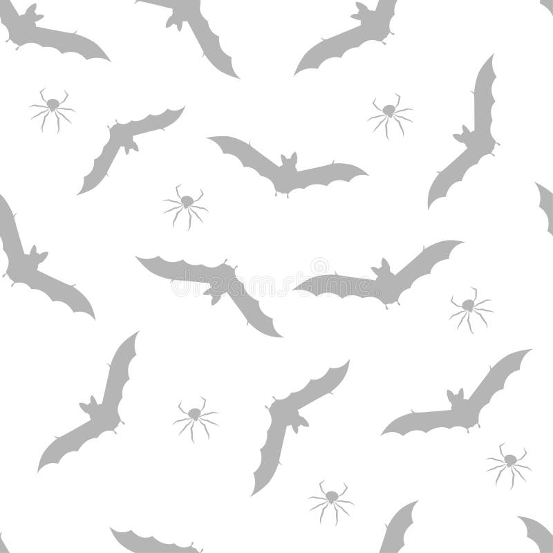 Bat Seamless Pattern. Halloween Repeating Texture. Vector Illustration ...